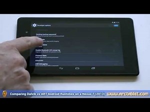 DALVIK vs ART Android runtime tested on Nexus 7 (2013) Android 4.4 KitKat