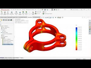 SolidWorks Simulation Tutorial Calculate Factor of safety and Report Part 4