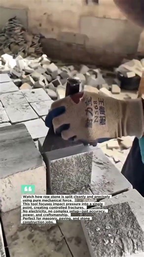 Stone Splitter Tool Cuts Granite Fast & Precise | #StoneWork #Construction #Tools