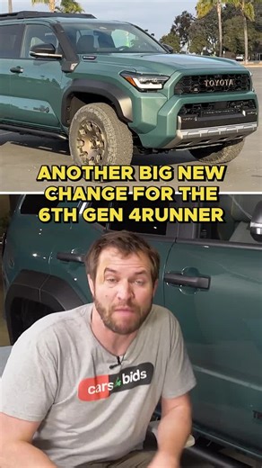 Cars & Bids on Instagram: "THIS… is the NEW top-level off-road trim Toyota 4runner!⁠ ⁠ This is the new 2025 Toyota 4Runner Trailhunter and it's a master class in how to redesign a vehicle.⁠ ⁠ Watch @dougdemuro dive into all of the quirks and features of the new 4runner in his full review!⁠ ⁠ #reels #carsandbids #dougdemuro #newcars #quirksandfeatures #cars #carsofinstagram #toyota #4runner #trailhunter #offroad #trdpro #4x4 #4wd"