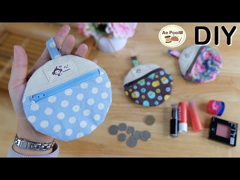 Gift ideas!! Round Coin Purse, Easy making
