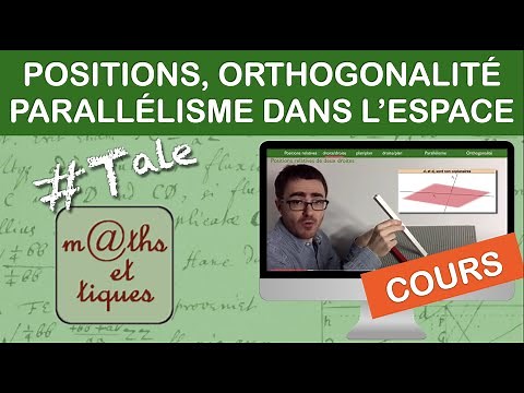 THE COURSE: Relative positions, parallelism, orthogonality in space - Terminale