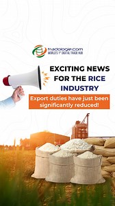 India’s Rice Export Policy Update : Key amendments in export duties on Parboiled rice are driving a surge in global exports. Lower prices are giving Indian exporters a competitive edge. Boost your global shipments with Tradologie.com and stay ahead in the market! . . . #RiceExportNews #RiceExport #Tradologie #AgroCommodity #IndiaExports #agroexport | Tradologie.com | Facebook