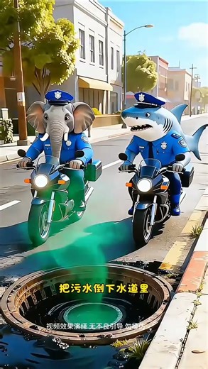 Children's animation that pollutes the environment by indiscriminate discharge of sewage will be