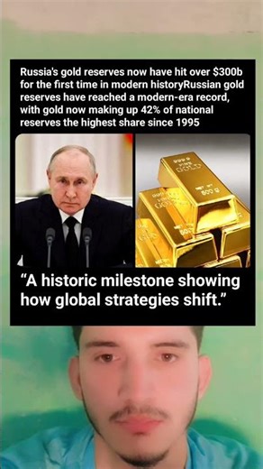 Russia’s Gold Reserves Hit $300B — Highest in Modern History | 42% of All Reserves Now GOLD