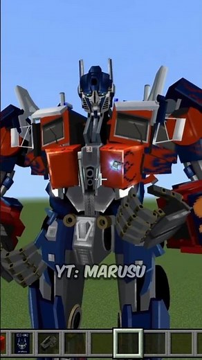 This Optimus Prime mod looks like something out of a movie! #minecraft #shorts #videogames #viral...