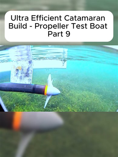 Ultra Efficient Catamaran Build - Propeller Test Boat #fyp #new #machine #tes #tip #tools
