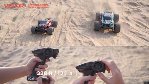 VEVOR 1:10 Brushless RC Car, Remote Control for Adults Boys Max 50 km/h All Terrain 4WD Off-Road Truck With Extra Shell, Waterproof High Speed, Hobby Trucks Racing IPX4