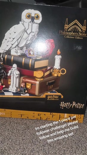 Please help me build this set and follow along! I will post a video every week with the amount of new followers I gain.. I'm currently at 370 #lego ##legocomunity #afol #harrypotterlego #newfollowers
