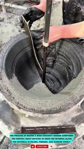 Industrial Mixing Tool: High-Viscosity Rubber Compound Blending Process
