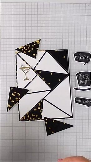 Quick bold & graphic card making. #howto #shorts #cardmaking