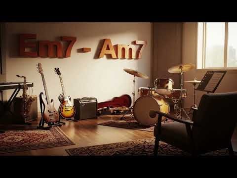 Bass Backing Track Em7 Am7 (I-IV minor) 90BPM Soft Funk