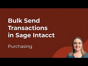 How to Bulk Send Transactions in the Purchasing Module