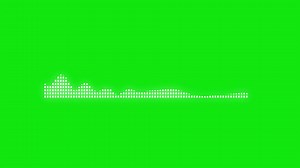Download Digital Audio Spectrum Sound Wave Equalizer Effect Animation Green Screen. 4K Resolution for free