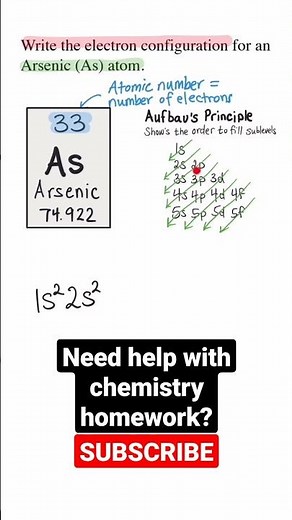 How to Write an Electron Configuration #chemistry #homework #science #shorts #youtubeshorts