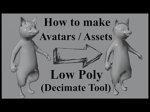 How to make VRChat Assets Low Poly (Blender Tutorial)