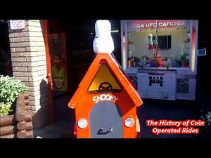 1990s Jolly Roger Coin Operated Car Kiddie Ride - Snoopy's Doghouse
