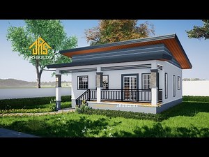 Simple Low-Budget House Design (9x10 meters, 2 Bedroom Bungalow Plan)