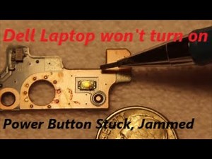 Dell Inspiron Laptop won't turn on; Power button seems to be stuck, jammed or broken