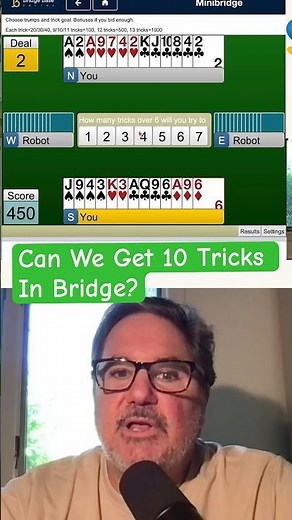 Bridge Card Game Master 10 Tricks with Club Contract