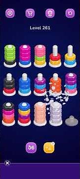 Nut Sort Level 261 Walkthrough | Nuts — Color Sort 261 solution