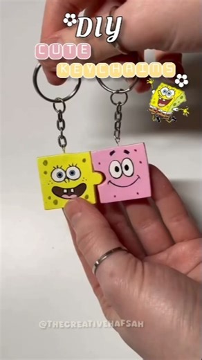 💛 Bestie Puzzle Keychains | Cute DIY Craft Idea 💕 #trending #shorts #diy #art