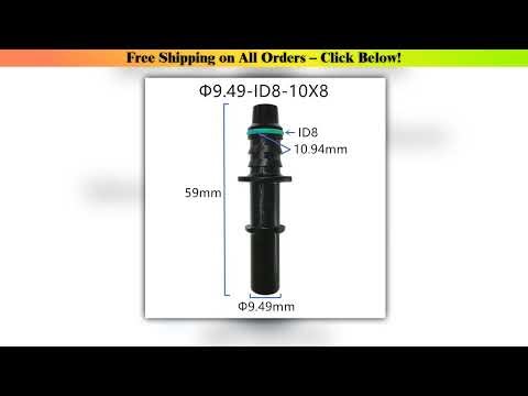 949 ID8 extended male connector plastic fuel line quick connectors 180 degree auto parts fittings 2