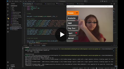 #computervision #opencv #mediapipe #python #ar #ai #buildinpublic #studentdeveloper #snapchat | Shreya Dhomane | 17 comments