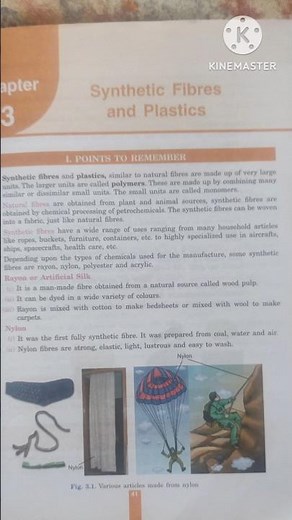 Synthetic Fibres and Plastics Question answer Science |Science Class 8 Chapter 3 NCER #shorts