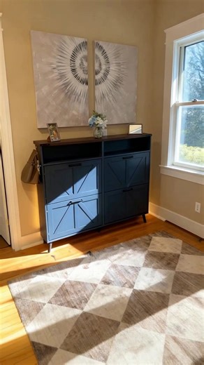 Ready to declutter? This farmhouse-style shoe organizer is the perfect addition to your entryway! 🏡#lun9664 #EntrywayGoals #StorageSolutions #BuyNow #ShoeStorage