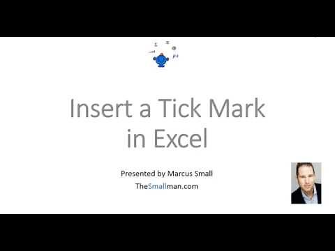 Insert a Tick Mark in Excel