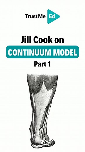 Jill Cook on the continuum model (part 1) This clip is from her Trust Me-Ed lecture: Current Concepts in Tendon Rehabilitation You can start your 7-day free trial and get instant access to all the available content on Trust Me-Ed. You can watch the lecture here: https://www.trustme-ed.com/lectures/current-concepts-in-tendon-rehabilitation | Trust me, I'm a Physiotherapist
