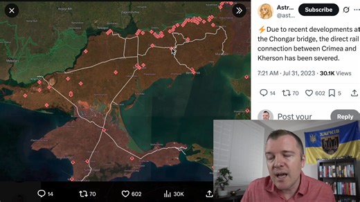 124K views · 4K reactions | Ukraine has successfully cut off all rail and shipping of fuel to Russian occupied Crimea and Kherson. | Jake Broe | Facebook