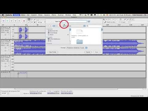 Audacity - Cómo guardar archivos AUP