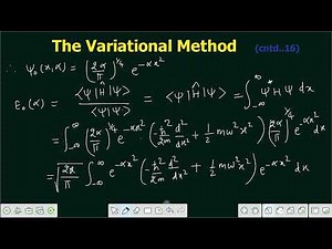 Lecture 14 | Ground State Energy & Wavefunction of Harmonic Oscillator | Variational Method Explaine