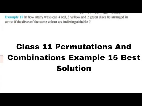 Class 11 Maths|| Permutations And Combinations|| Example 15 Solution #class11maths #ncert