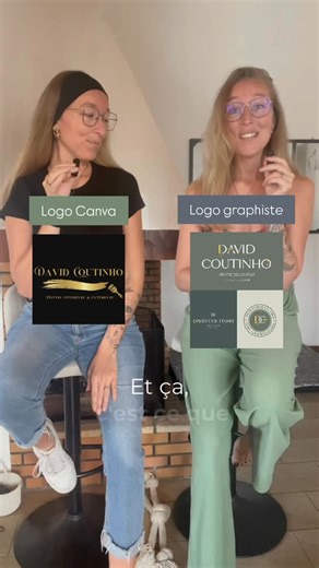 LAURA • Graphiste | Brand Designer ❩ on Instagram: "Logo Canva ⚡️ logo graphiste ✏️ Commente logo si tu veux qu’on (re)voit le tien ! Beaucoup d’entrepreneurs commencent avec Canva (et c’est ok pour débuter, tout le monde n’a pas de budget dès le départ). 😮‍💨 Mais au bout d’un moment, leur image ne reflète plus du tout leur qualité, professionnalisme et ambition. 👉🏼 Un logo Canva = du vu et revu ❌ 👉🏼 Un logo sur-mesure = ton identité unique, mémorable et professionnelle ✅ Alors, dis-moi 👇