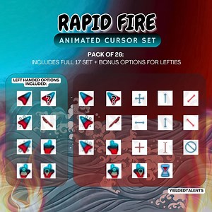 Rapid Fire Theme Cursor Pack | Custom Animated Mouse Cursors for Windows PC - Full Set   Bonus Left Handed Options - Etsy Australia