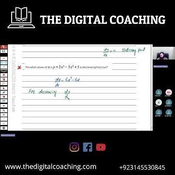 Differentiation (Increasing & Decreasing function) | Add Math 0606 | The Digital Coaching