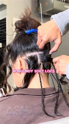 Red soft locs done right 😮‍🔥 soft not stiff full of movement & pressure