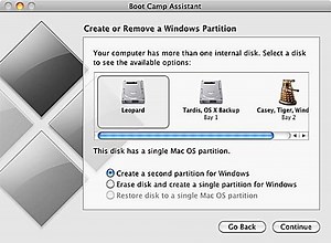 Boot Camp Two Mac Partitions