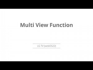 LG TV | Multi View Function | WebOS22-F | LG