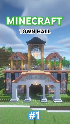 How To Build A Minecraft Townhall #Minecraft #Minecraftbuilding