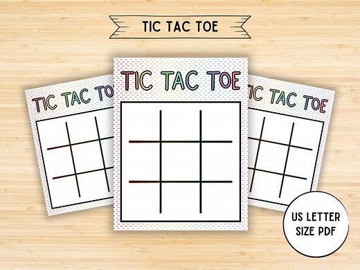 Printable Tic Tac Toe Game, Family Game, Class Activities, Instant Digital Download, Fun, PDF, Children's Car Game, Activity - Etsy