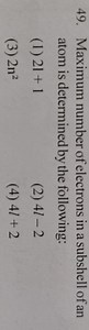 Question:Maximum number of electrons in a subshell of an atom ... | Filo