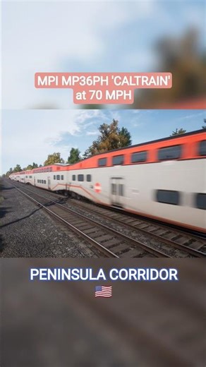 MP36PH @ 70 mph #shorts #usarailway #trainsimworld #trainspotting #sanfrancisco #sanjose #caltrain