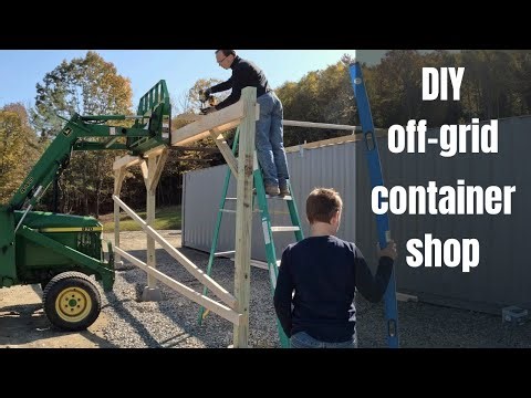 Building a SOLAR powered SHIPPING container SHOP
