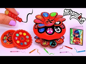 🐞DIY: Miniature MIRACULOUS LADYBUG School Supplies ( Backpack, Notebook, Pen) NEW BOX REALLY WORKS 🐞