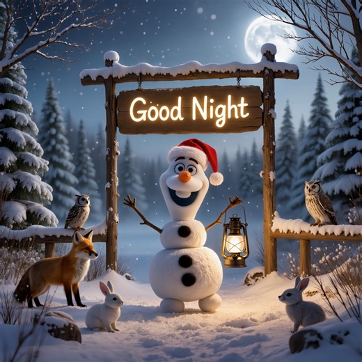 Beautiful Good Night Song > Good Night, From The Christmas Snowman #goodnight | Greetings To You