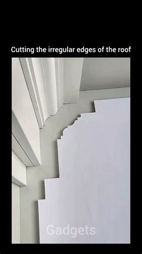 Industrial Gadgets on Instagram: "This video shows the precise process of cutting irregular roof edges, a critical step in roofing construction and renovation. Roof edges are often uneven due to structural variations, extensions, or custom designs, and accurate trimming is essential to ensure proper fitting, drainage, and a clean finished appearance. 📐 Measurement & Marking Before cutting begins, workers carefully measure and mark the cutting lines according to the roof layout. Accurate marking